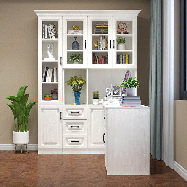 Customized bookcase computer desk student desk bookshelf learning desk ...