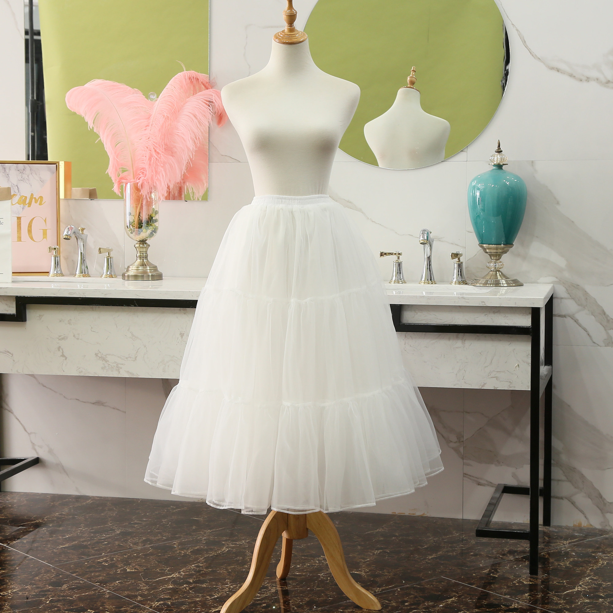 Busto lolita deshuesado gasa suave longitud media lolita soporte diario ...