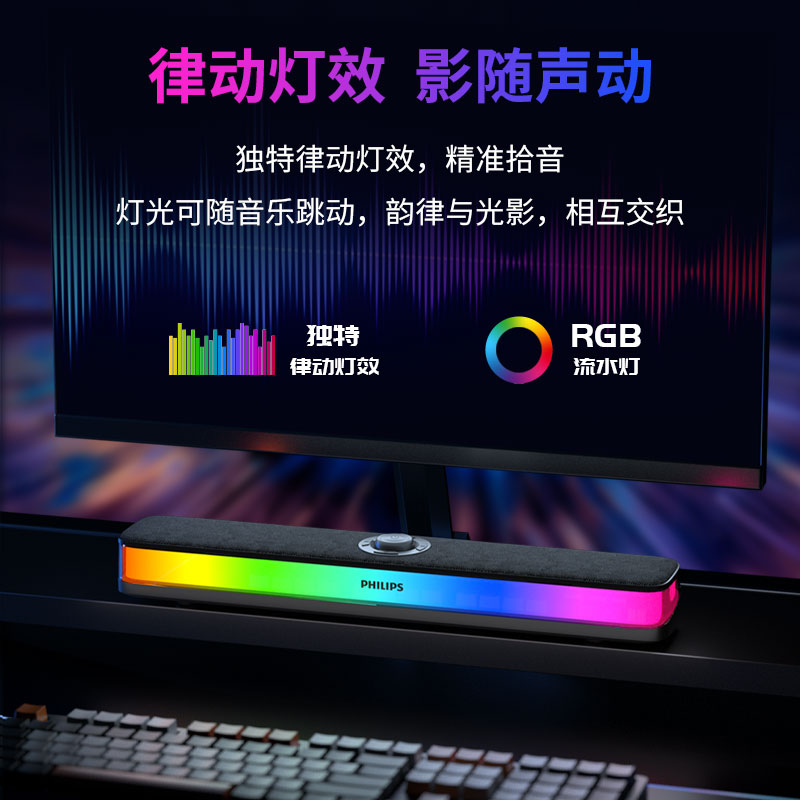 Philips Spa6109 RGB 2.1 Channel Desktop Speaker