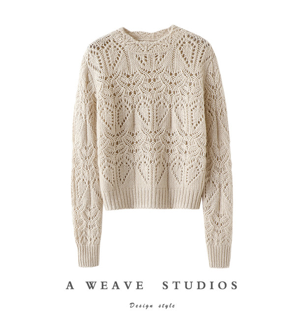 Beautiful ~ Heavy Industry Hollow Crochet Flower Cashmere Sweater for ...