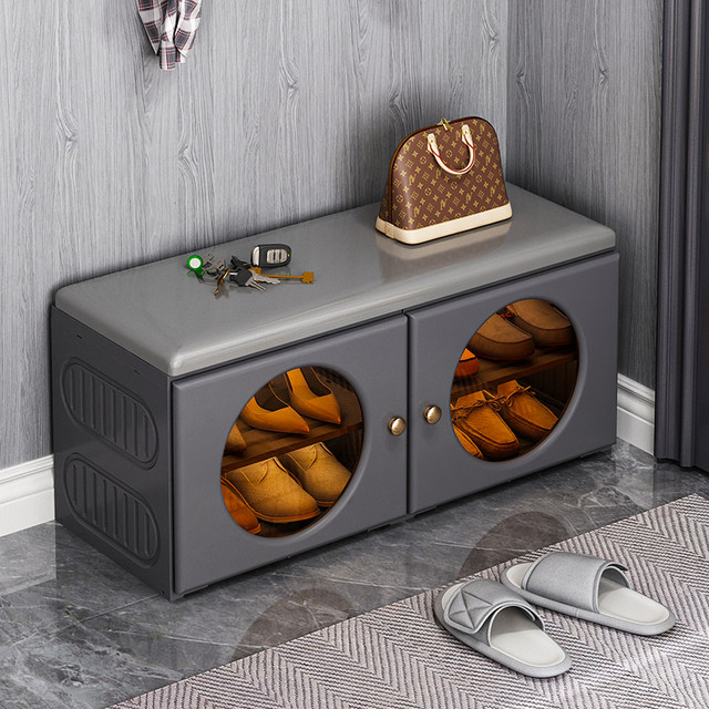 Installation-free shoe changing stool for home door integrated shoe ...