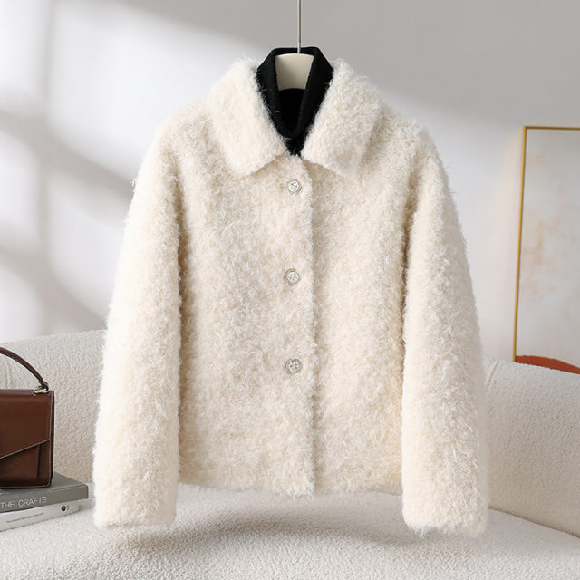 2025 autumn and winter new small young sheep sheep coat for women lamb ...