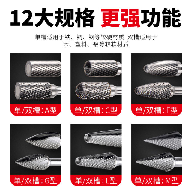 Carbide rotary file inner grinding head electric drill file knife ...