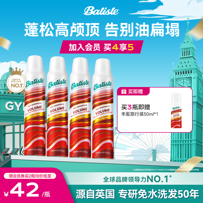 Batiste Suchy Szampon - Puszysty i Spray Kontrolujący Olej