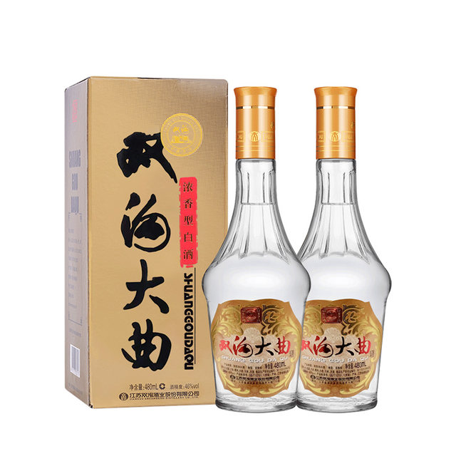 Shuanggou Daqu Famous Glass 46 degrees 480ml*6 bottles of pure grain white wine mouth