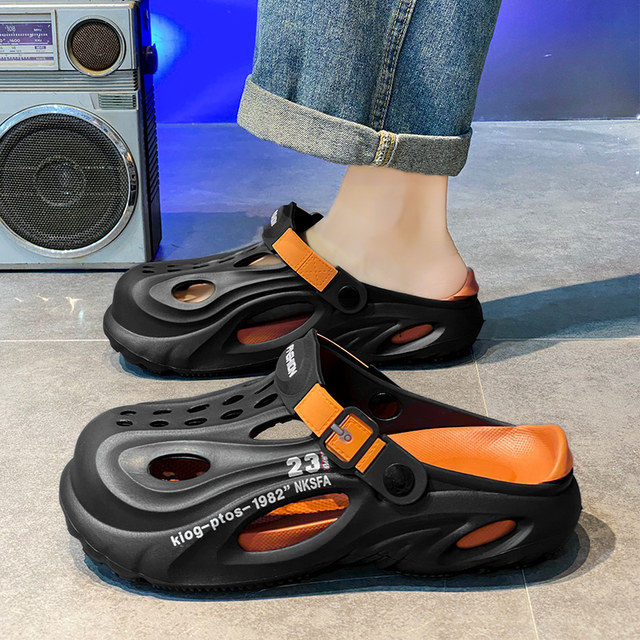 Cave shoes men 2024 new summer wearing anti -sliding anti -odor Baotou ...