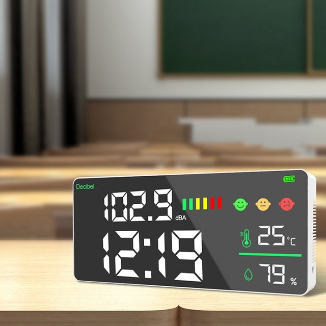 Sound decibel meter wall-mounted classroom bar noise meter sound level ...