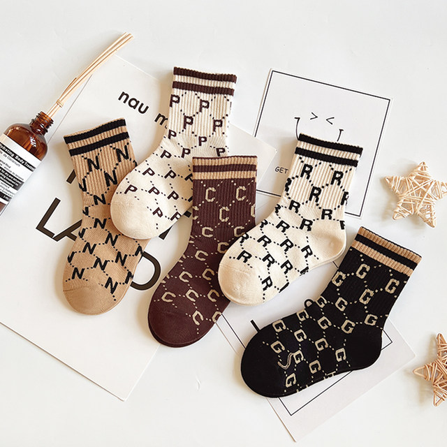 Children's high-waisted socks Korean style autumn and winter college ...