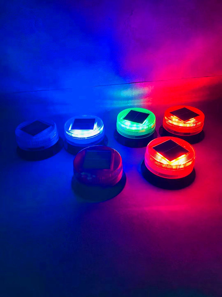 Solar Warning Strobe Light - Magnet Adsorption Red and Blue LED Strobe ...