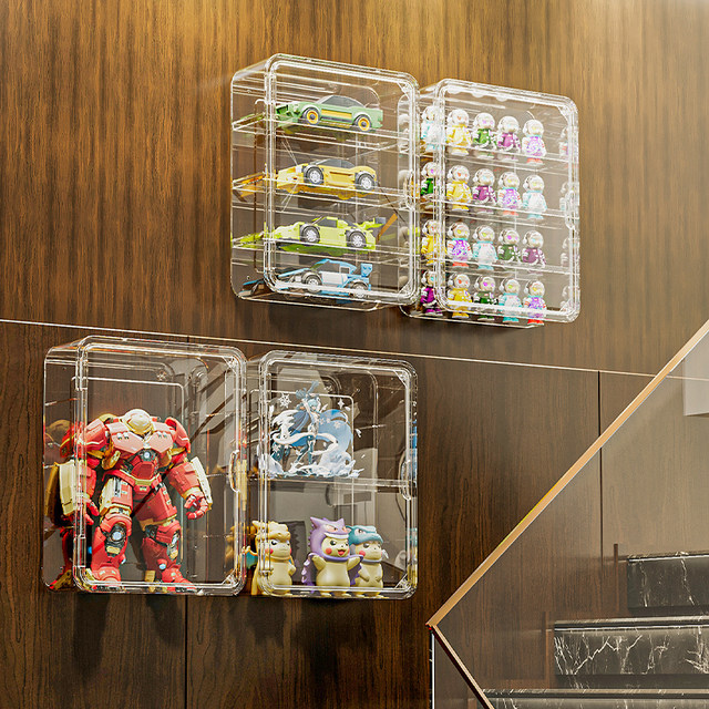 Car blind box storage display rack wall-mounted Bubble Mart transparent ...