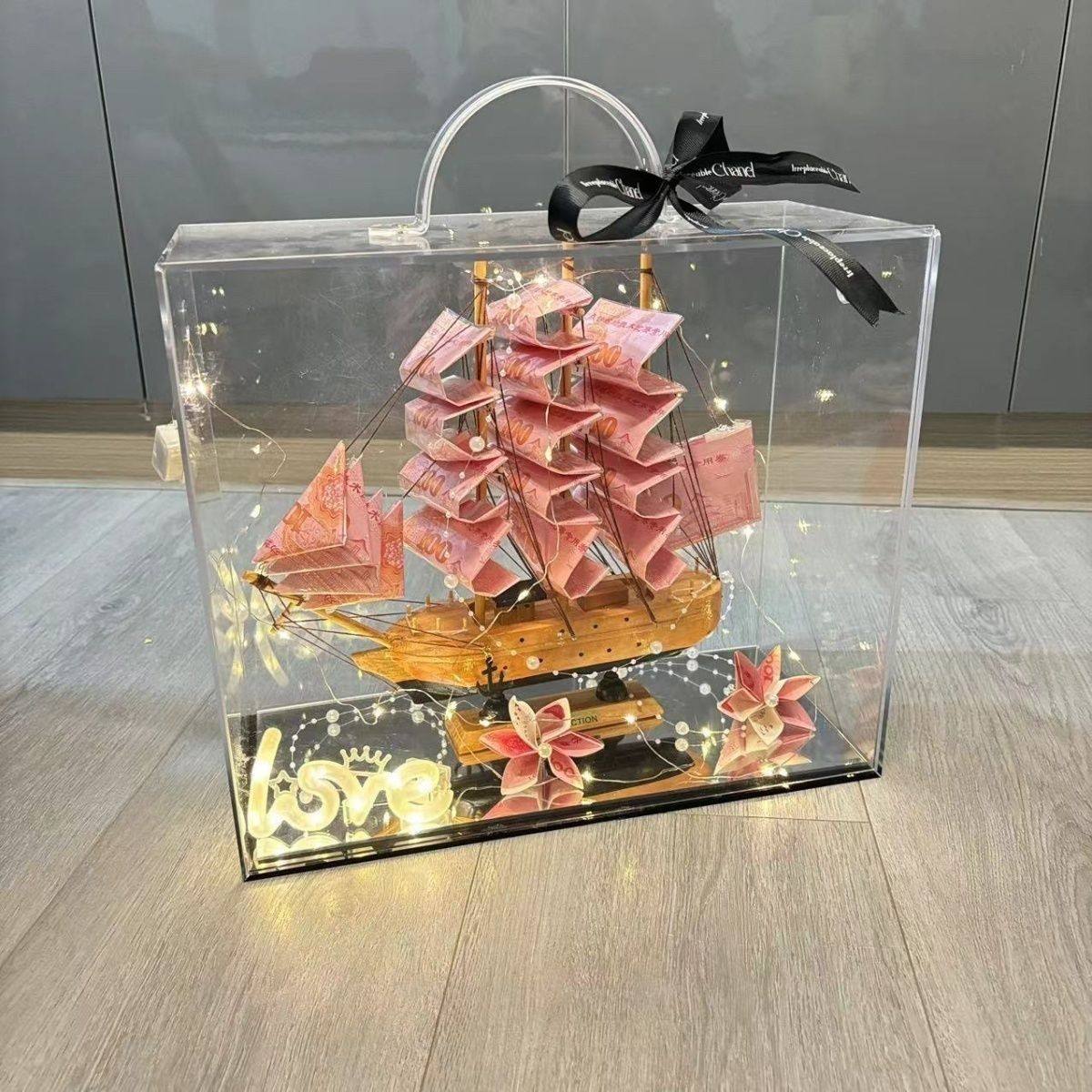 Smooth sailing sailing cash money to spend diy material bag portable ...