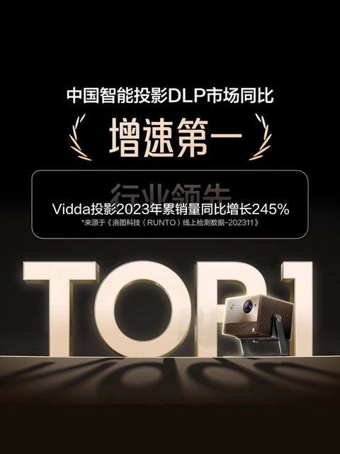 Vidda C1Pro Hisense 4K pure three-color laser projector 3455CVIA high-brightness machine king ...