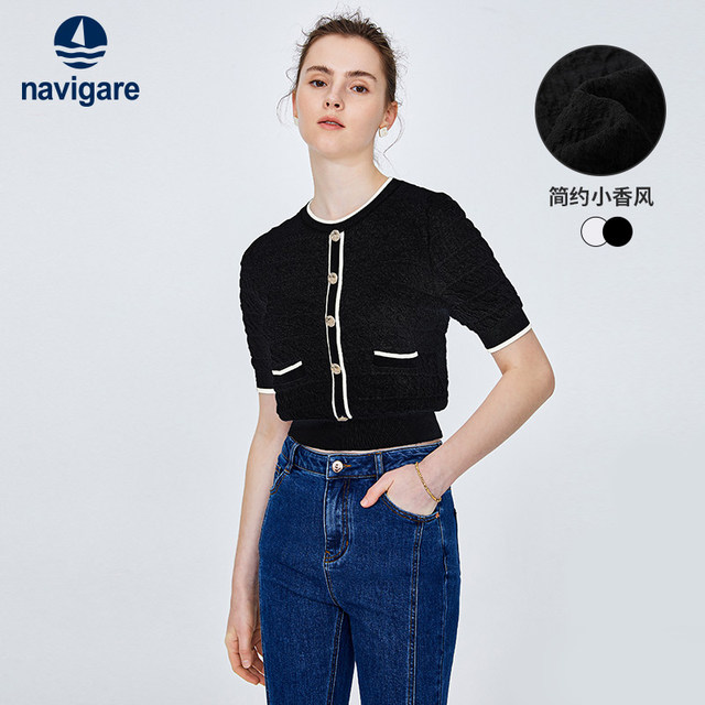 Navigare Italian small sailing boat new small fragrance T-shirt women's ...