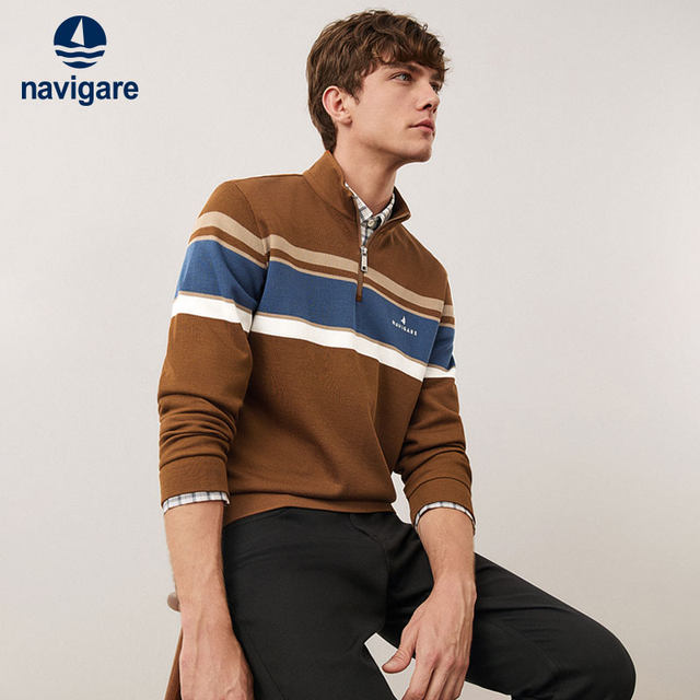 [Model] Navigare Italian sailing semi -zipper sweater men's autumn ...