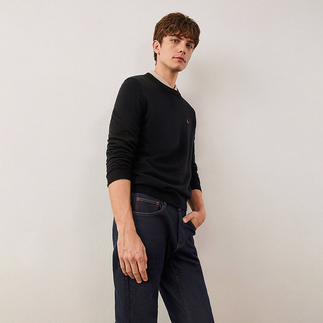 navigare Italian small sailing winter men's sweater new warm round neck ...