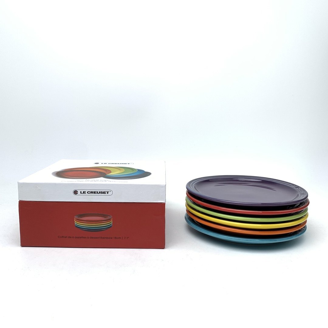 Cool Color Le Creuset Rainbow Porcelain Disc Set - 6 Piece