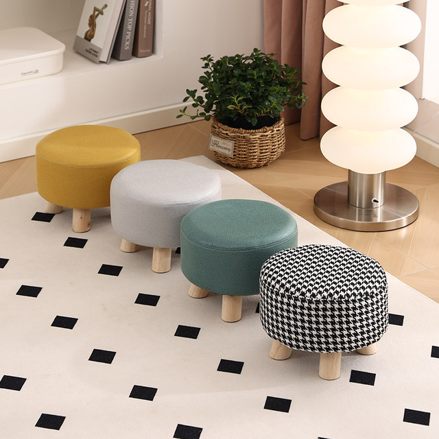 Small stool household low stool living room sofa coffee table soft ...