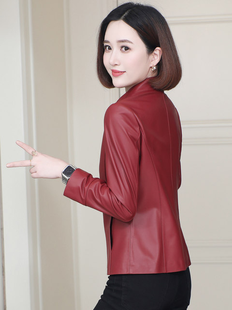 Genuine leather jacket for women with small leather jacket for women ...