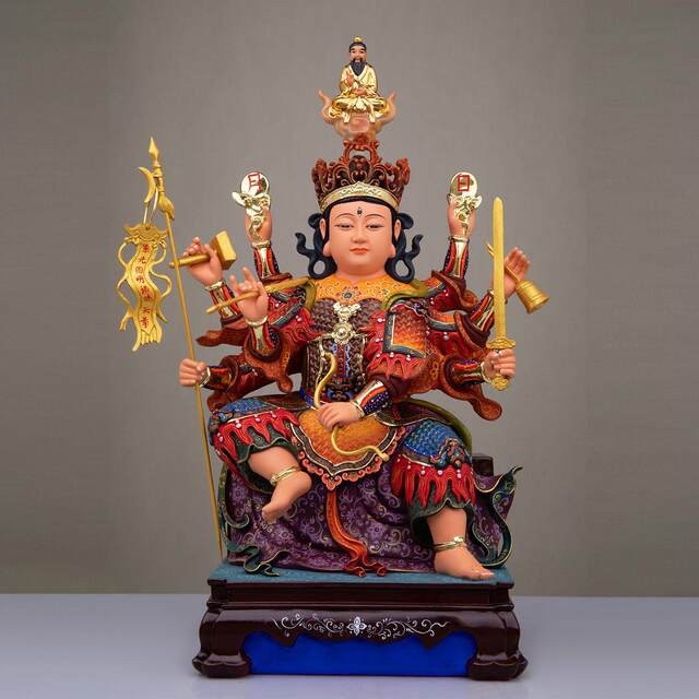 Collection of white marble ancient color Doumu Yuanjun statue for home ...