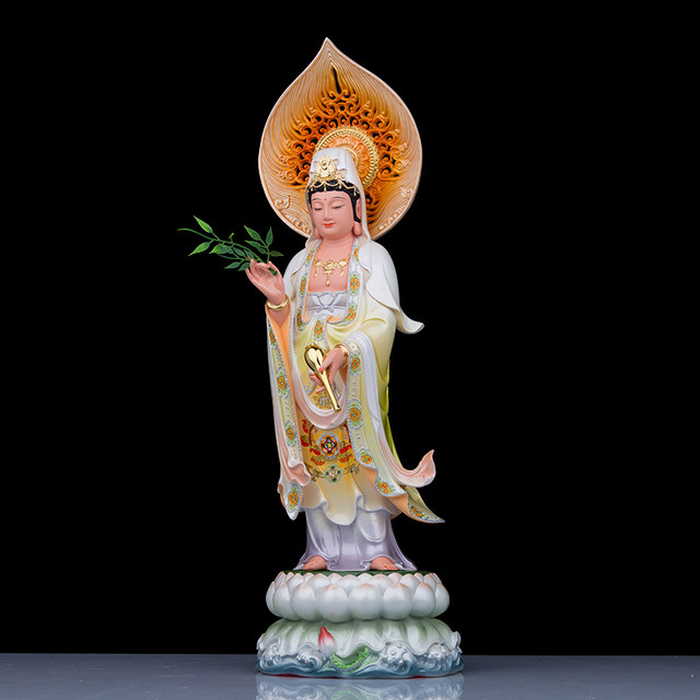 Guanyin Bodhisattva standing statue Amitabha Mahasthamaprapta home ...