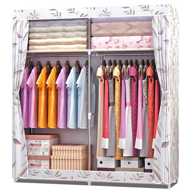 Simple cloth wardrobe dust -proof cloth wardrobe rental house house ...