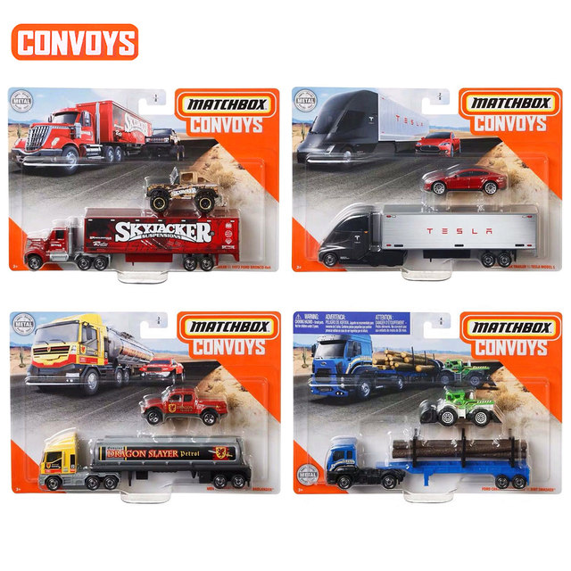 MATCHBOX Matchbox Transport Fleet Alloy Tesla Trailer Car Towing ...