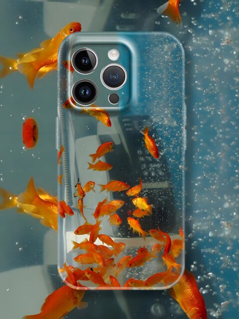 New art raw goldfish phone high-end Apple iphone16promax suitable for ...