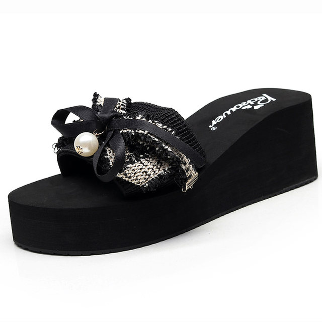 One-word slippers for women to wear outside 2024 summer flat slippers ...