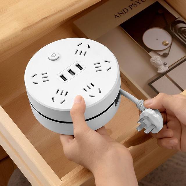 Stowable retractable socket with wire plug-in board household electric ...