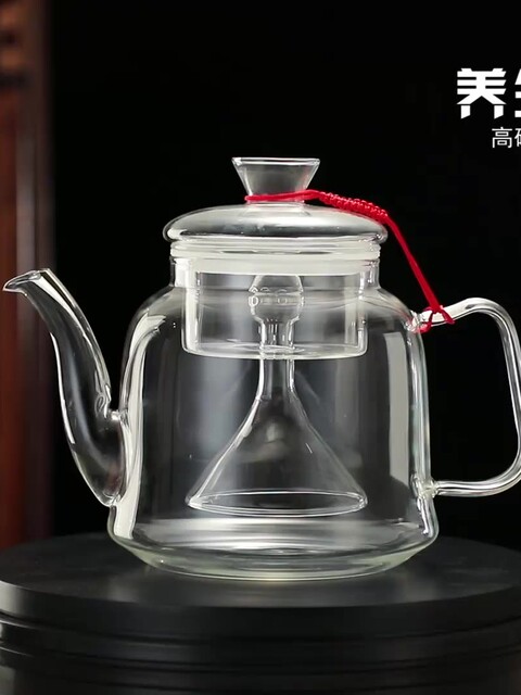 Electric ceramic stove, heat-resistant glass steaming tea kettle, steam ...