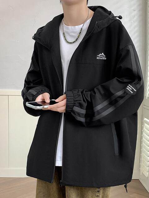 High school student jacket male spring and autumn leisure tide brand ...
