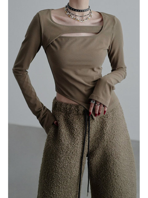Unable to imagine x Mrs. Chen CHENTAITAI 'mutual' knitted base shirt