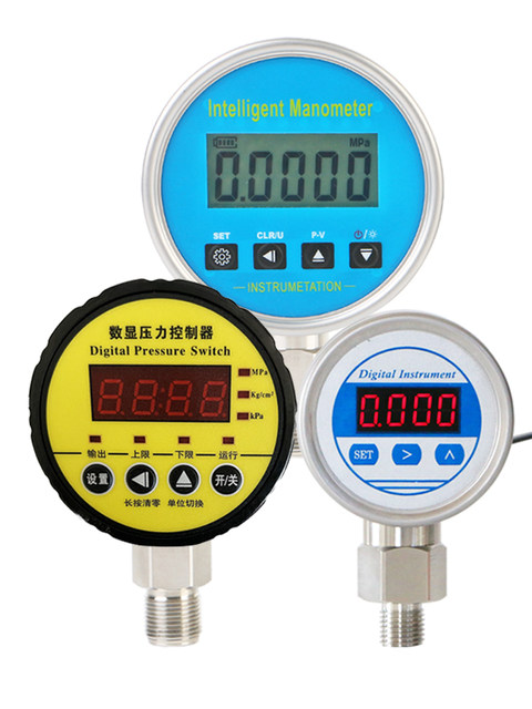 Digital pressure gauge intelligent number showed precision vacuum fire ...