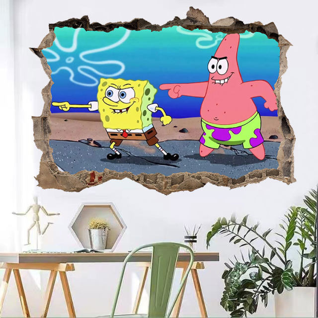 Spongebob Window Creative Door Sticker Dormitory Bedroom Renovation ...