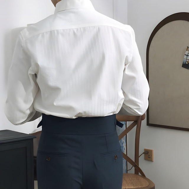 Italian one-piece collar anti-wrinkle slim fit old money style casual ...