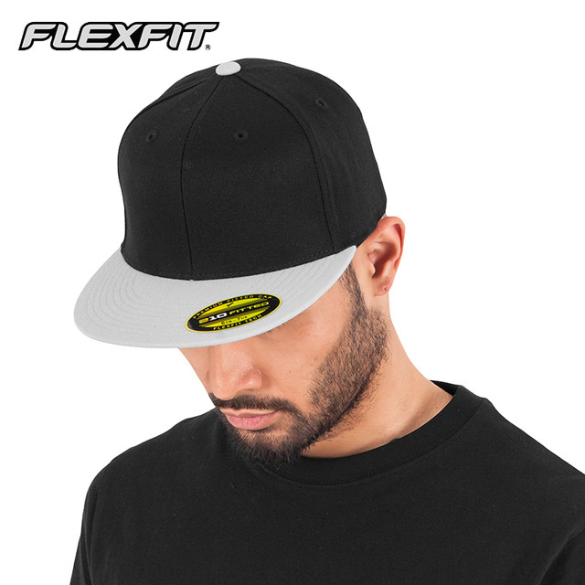 FLEXFIT men's American flat-brimmed baseball cap ins trendy sun protection flat-brimmed hat hip ...