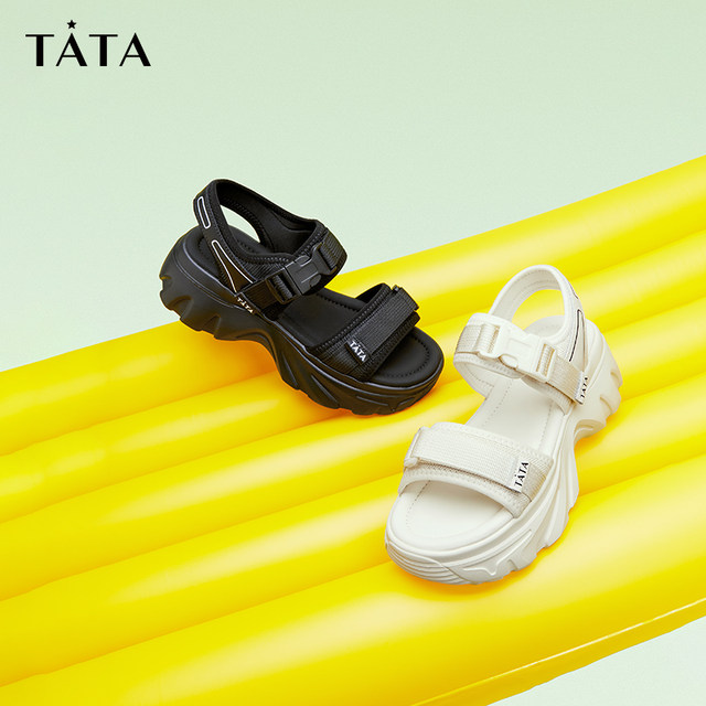 Tata casual thick-soled sandals women's shoes fashionable soft-soled ...