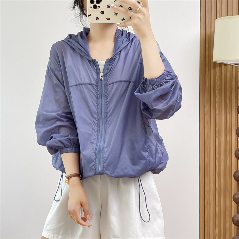 Huiyige summer women's long-sleeved hooded sun protection jacket ...
