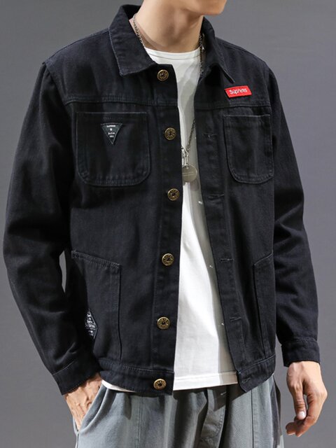 American short denim jacket for men summer new trendy brand men's ...