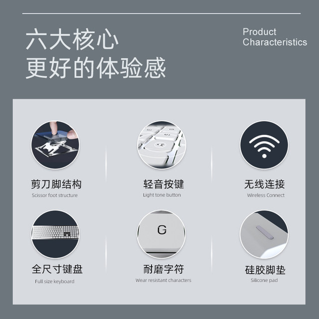 Patriot K150 wireless keyboard 2.4G connection scissor foot structure ...