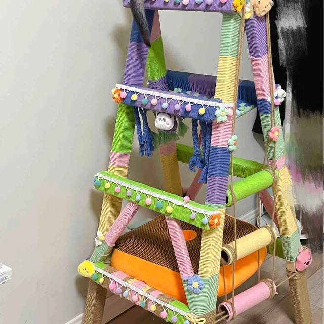 4 Cat climbing hemp, cat grinding claws handmade DIY material homemade ...