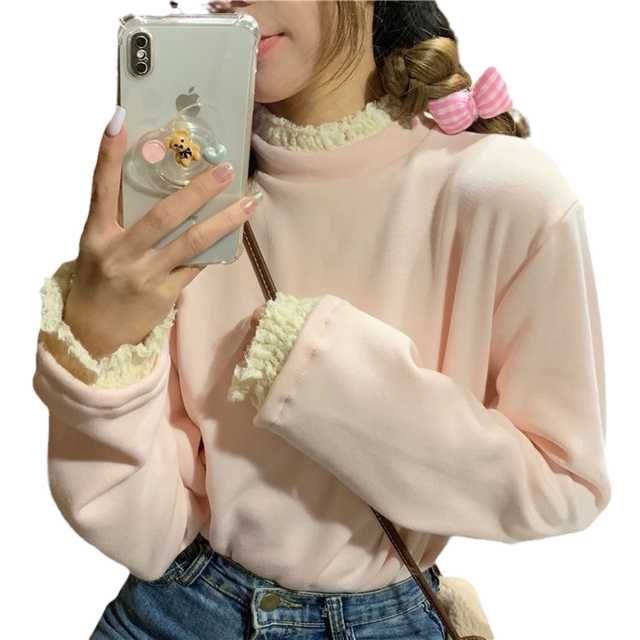 Fat sister autumn and winter 2024 new half -high collar lace with ...