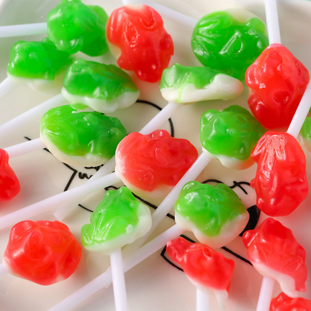Childhood Frog Candy Fruit Flavor Watermelon Flavor Lollipop Childhood ...