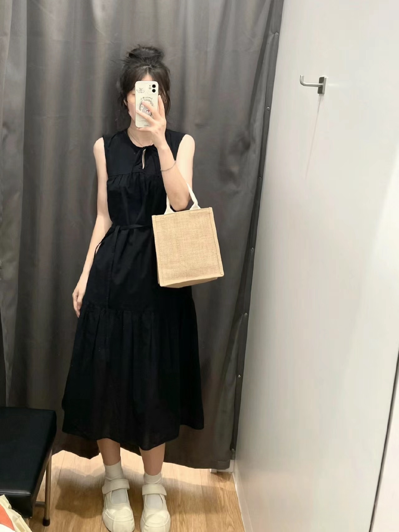 Niuhuo Spring and Summer U299 Women's Cotton Lace Sleeveless Dress Fashion Slim Waist A-Line ...