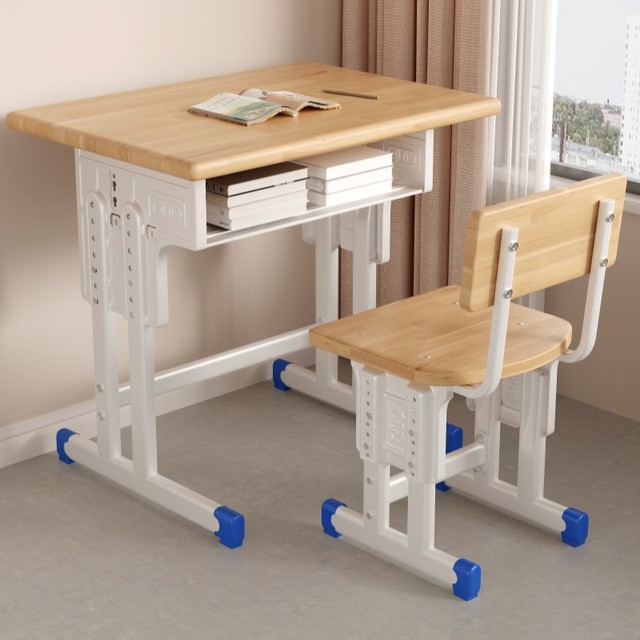 Solid wood children's learning desks and chairs for primary and ...