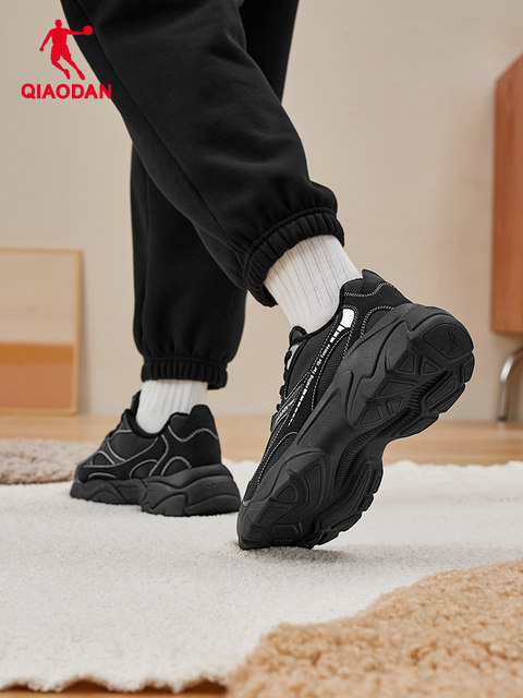 Jordan plus velvet men's shoes 2025 spring new warm two cotton shoes ...