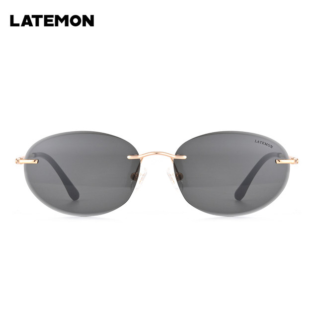 Langtemeng 2024 New Sunglasses Women's Round Frame Plain Women's HD ...