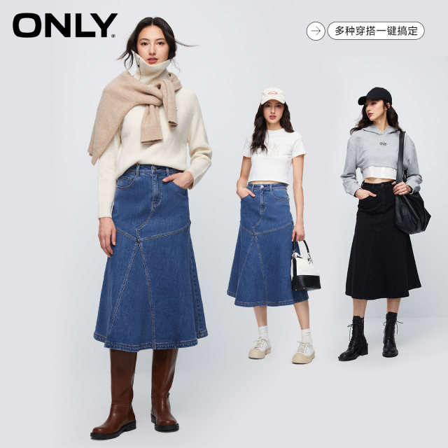 Only in the early winter fashion versatile solid color mid -length high ...