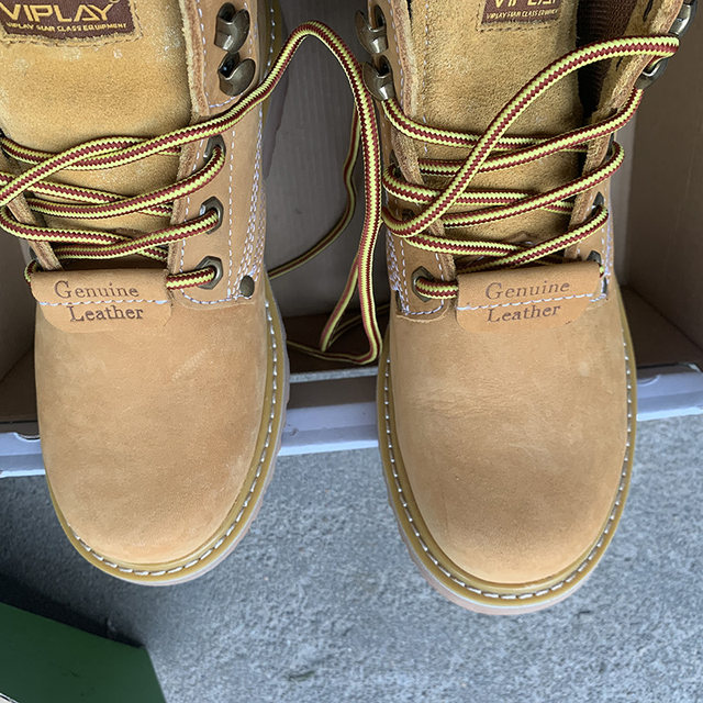 Counter Martin boots men's big yellow men's boots mid-top work clothes ...