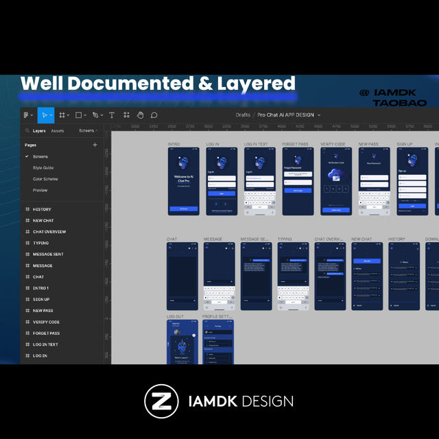 75+ screen dual color matching AI intelligent chat robot software app ...